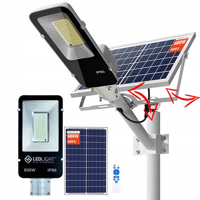 Mocna duża lampa solarna LED uliczna ogrodowa pilot LEDLIGHT 600W Michałowice Wieś • OLX.pl