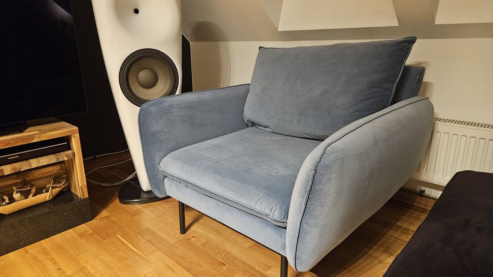 Fotel aksamitny VIENNA jasnoniebieski, Cosmopolitan Design Wrocław Fabryczna • OLX.pl