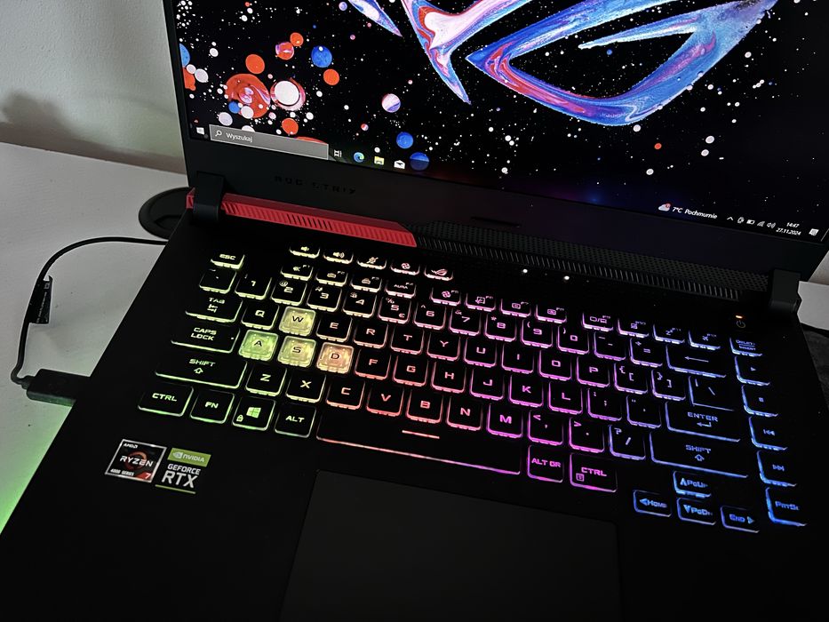 Gamingowy laptop Asus ROG STRIX RTX 3050 Ti R7-4800H 16RAM 512 SSd ...