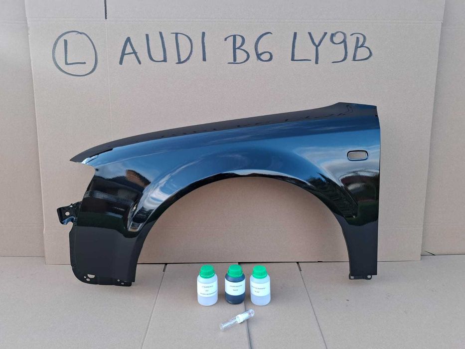 BŁOTNIK Audi A4 B6 LY9B LewyPrzód NOWY ocynk baranek epoksyd Kurier24h ...