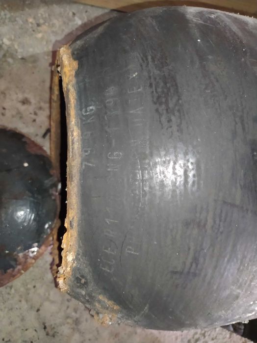 Walec do trawy z butli CNG wszystkie elementy 80kg butla zbiornik ...