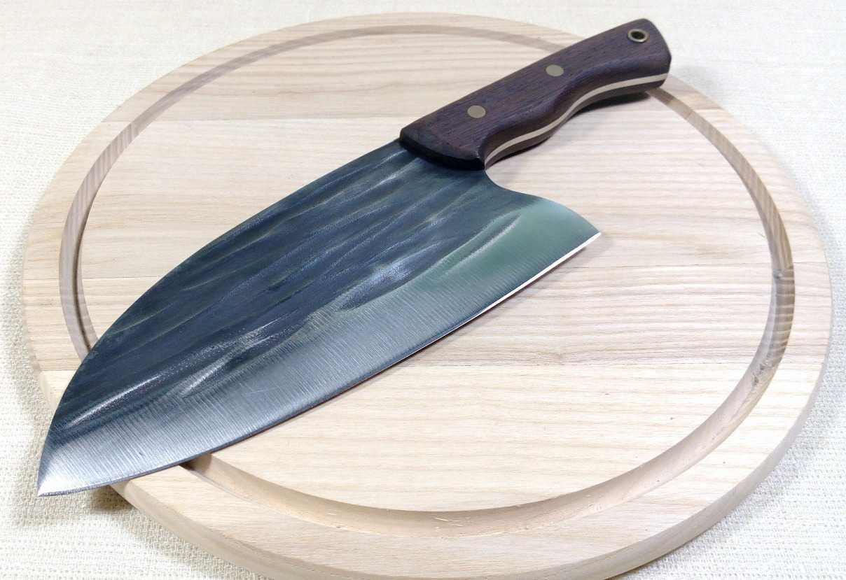 Кованый сербский нож шеф-повара фултанг с рукоятью из дерева венге: 1 ...