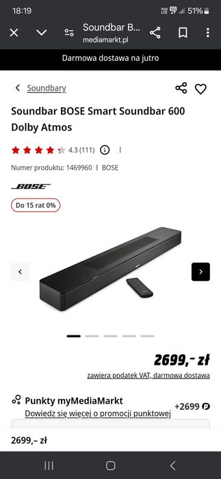 Bose soundbar 600 Środa Wielkopolska • OLX.pl