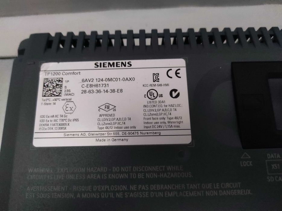 Панелі Siemens Simatic Comfort TP700 TP900 TP1200 TP1200 INOX: 620 ...