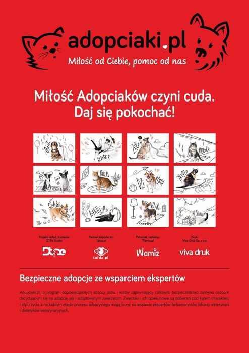 Kalendarz CHARYTATYWNY 2026! Wspomóż psy i koty! Łódź Górna • OLX.pl