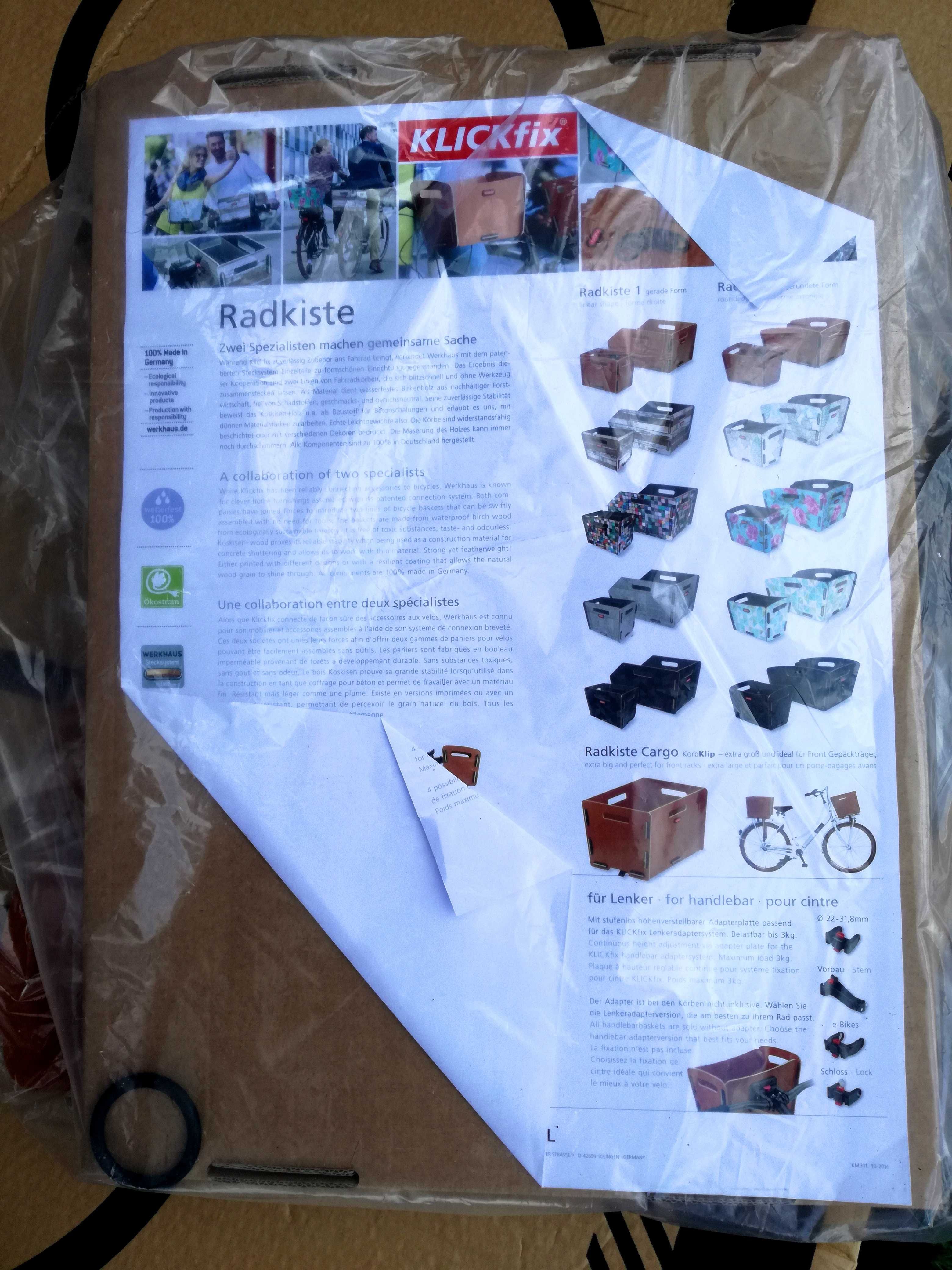BOX ROWEROWY KOSZ KlickFix Radkiste Cargo Basket with Clip 2021 ... BOX ROWEROWY KOSZ KlickFix Radkiste Cargo Basket with Clip 2021 ...