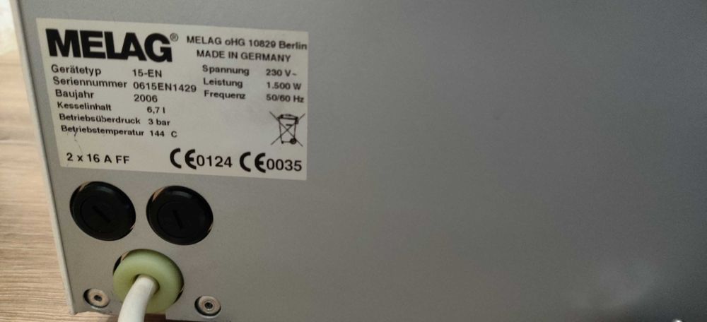 Автоклав стоматологічний Melag Melatronic 15 EN: 18 000 грн. - Інше ...