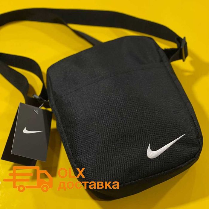 Барсетка месенджер сумка через плечо мужская найк nike оригинал черная ...