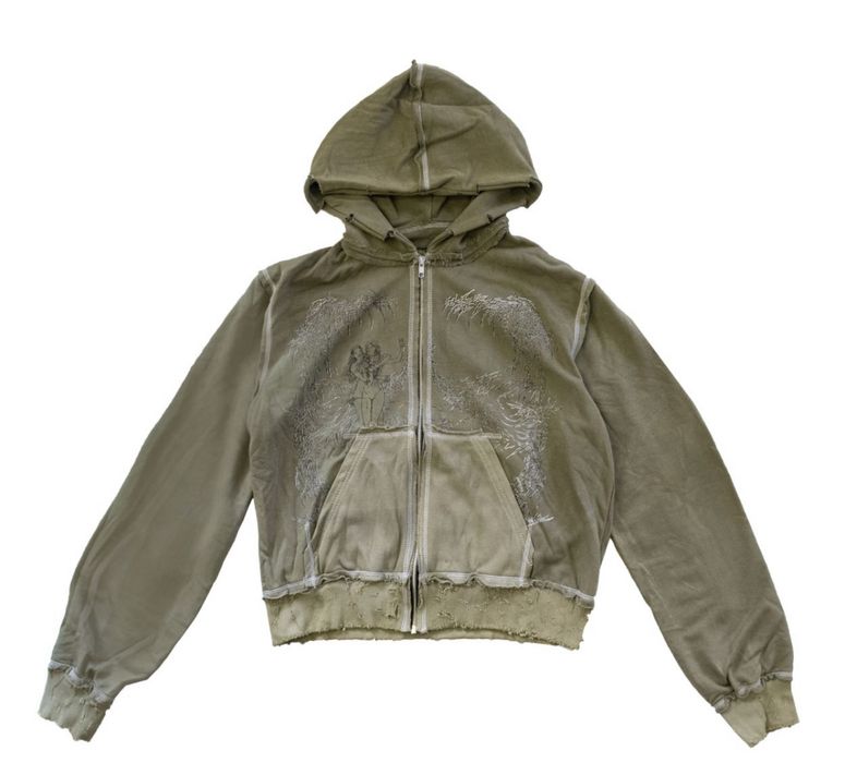 Disstressed zip hoodie like number nine |margiela|opium|y2k|balenciaga ...