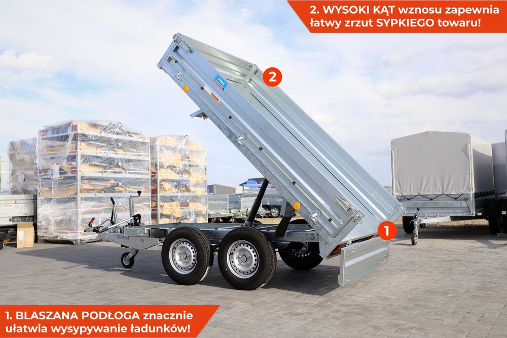 Przyczepa Neptun Kipper N27-256 2 [GN251] z kirem kiprowana 2700 kg ...