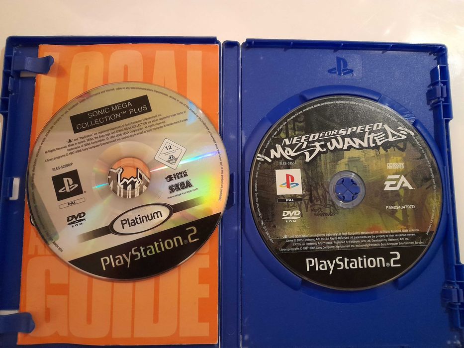 Jogos PS2, Sonic, Need for Speed Most, Gran Turismo 4, Hugo, Noddy ...