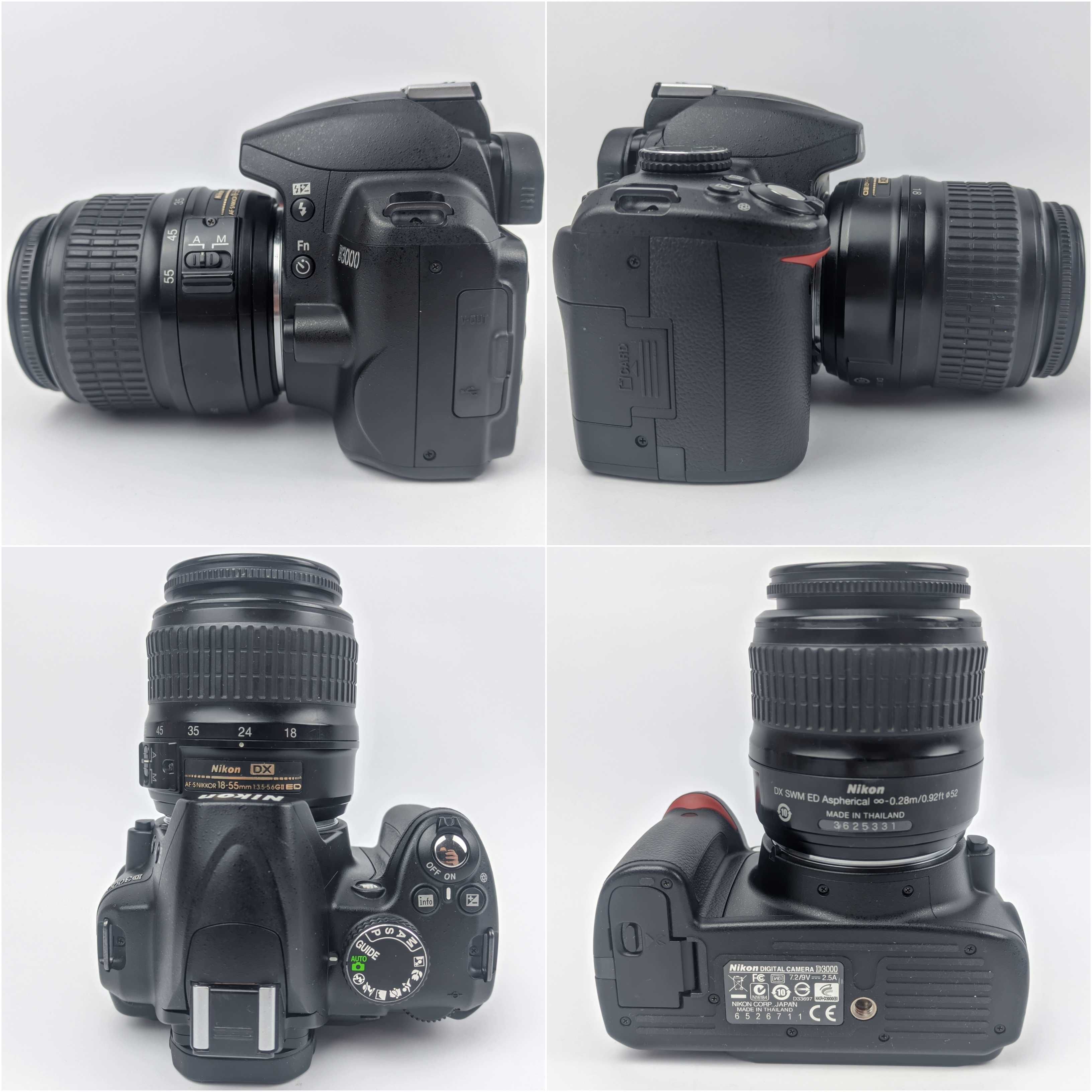 Зеркальный фотоаппарат Nikon D3000 KIT + SD Card 8Gb + сумка: 2 300 грн ...