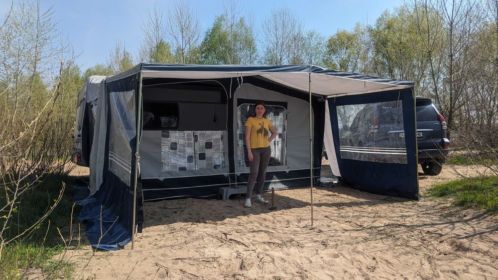 Палатка для каравана, автодома Obelink Hypercamp. Нидерланды. В идеале ...