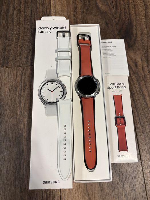 Smartwatch SAMSUNG Galaxy Watch 4 Classic SM-R885F 42mm LTE Srebrny ...