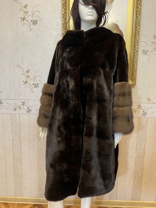 Норкова шуба Soft Gold норка Nafa Cоболь баргузин Великий розмір 54 900 грн Шуби кожухи