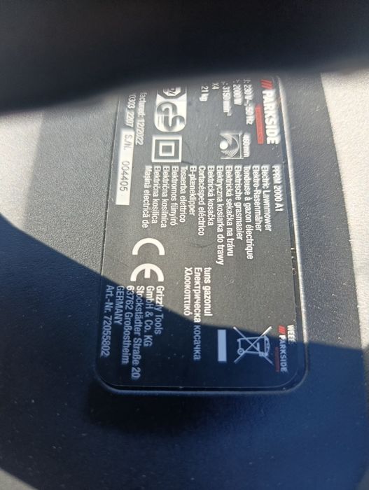 Kosiarka elektryczna parkside performance 2000W PPRM 2000 A1 Myślibórz ...