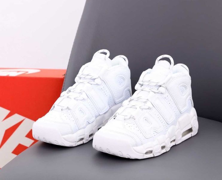 Унисекс кожаные кроссовки Nike Air More Uptempo найк аир море аптемпо ...