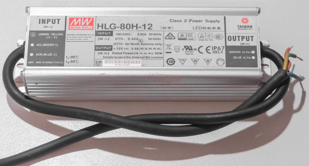 Sterownik Transformator Zasilacz LED Mean Well HLG-80H-12 Częstochowa ...