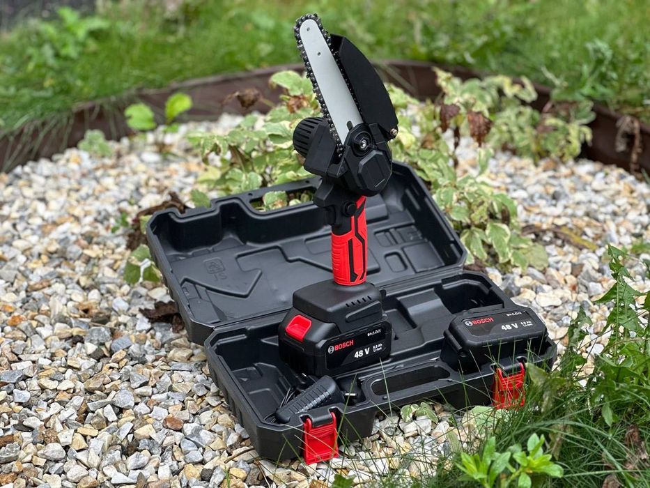 2АКБ Акумуляторна ланцюгова міні-пила Bosch 48V Ручна електропила: 1 ...