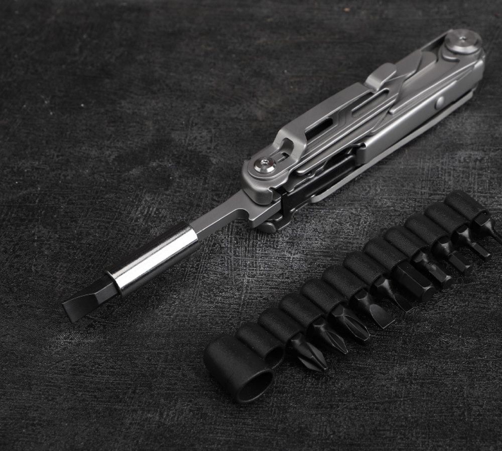 Мультитул с ножницами и набором бит фиксатор лезвия по типу leatherman ...