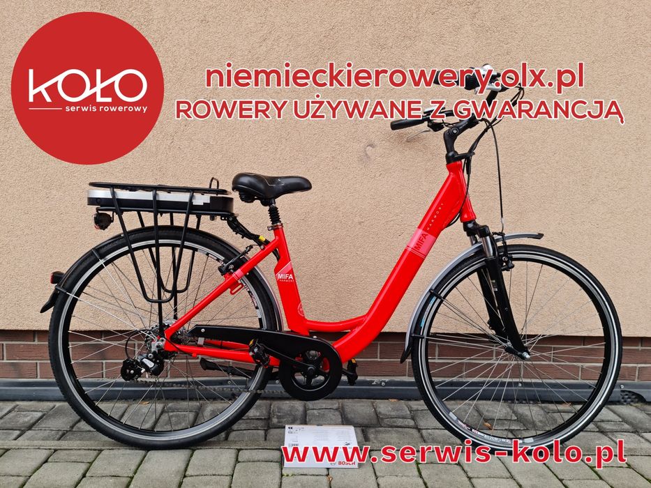 Rower elektryczny damski damka MIFA koła 28 SHIMANO ALTUS aluminium Gliwice Sośnica • OLX.pl