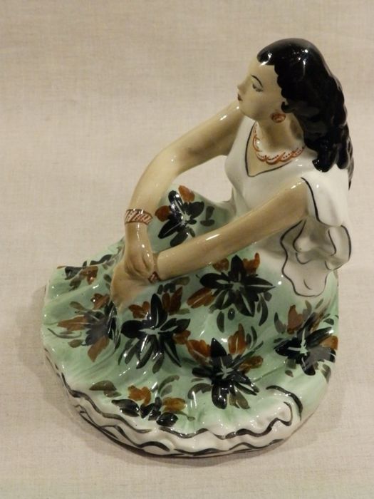 Статуэтка «ЦЫГАНКА» Дулево Константиновка скульптура фарфор СССР Люкс ...
