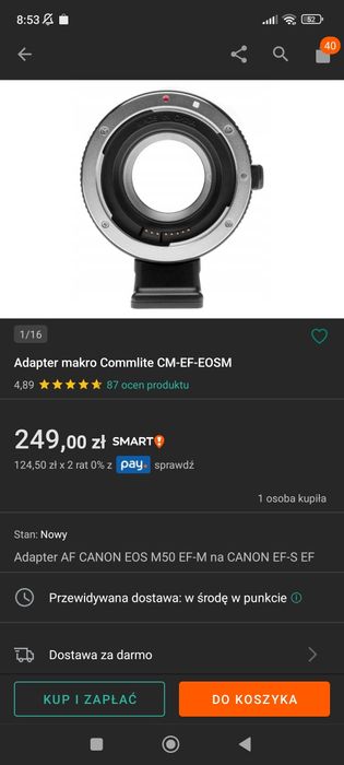 Aparat Canon eos m50 kompakt + 2 obiektywy Olsztyn • OLX.pl