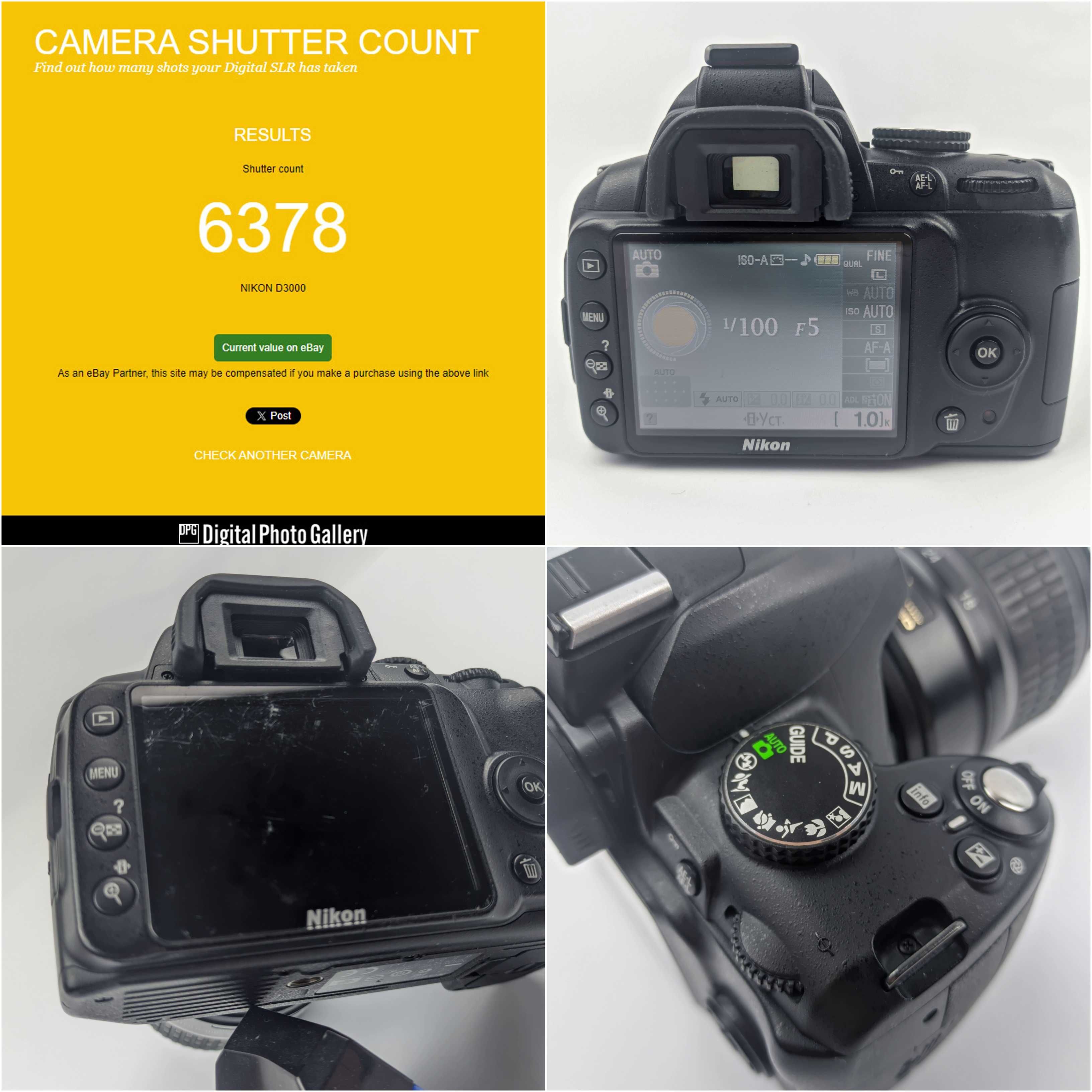 Зеркальный фотоаппарат Nikon D3000 KIT + SD Card 8Gb + сумка: 2 300 грн ...