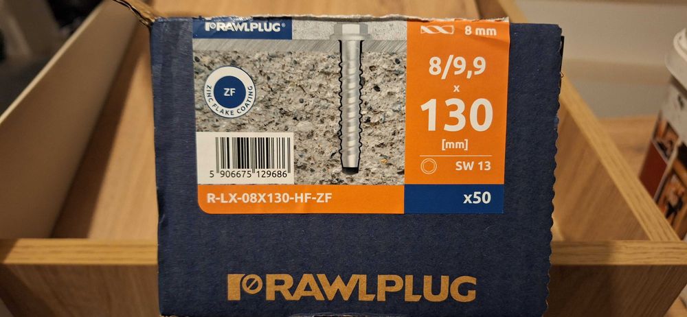 Wkręt do betonu Rawlplug 8x130 Kielcza • OLX.pl