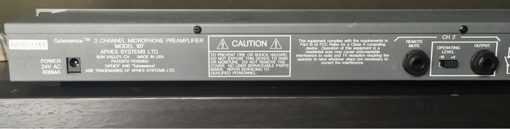 Aphex Tubessence 107 Pre amplificador a valvulas de dois canais Rio de ...