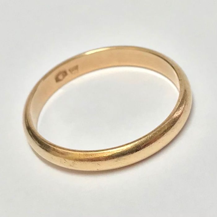 Złota OBRĄCZKA damska 585 14K WARMET KLASYCZNA r14 Warszawa Praga ...