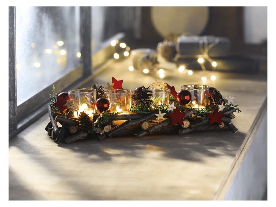 Підсвічник новорічний з гілочок та шишок 500 грн Витвори майстрів рукоділля Львів на Olx