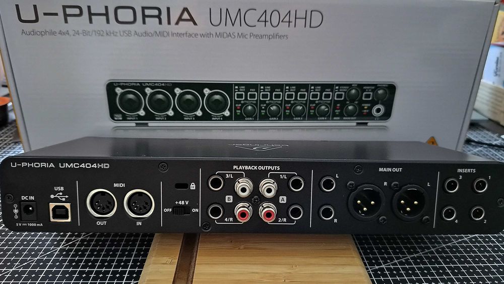 Interfejs audio USB Behringer U-Phoria UMC404HD JAK NOWY GWARANCJA ...