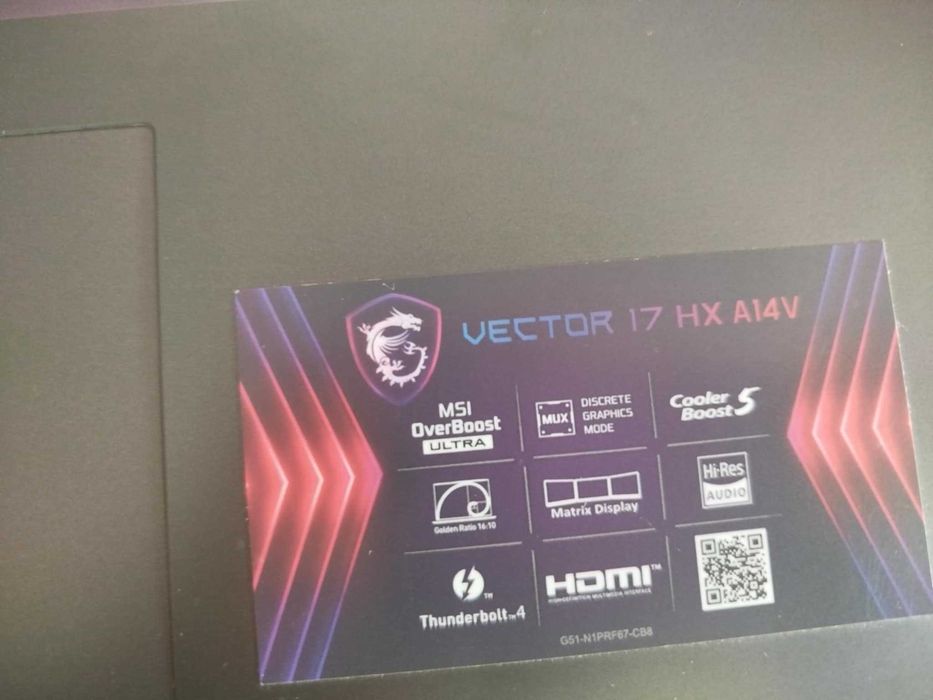 Laptop gamingowy MSI VECTOR 17 HX A14V RTX 4080 Olszyna • OLX.pl