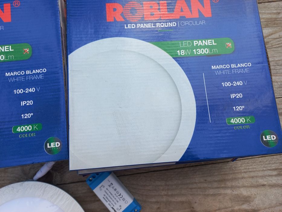 Painel Led ROBLAN LED Downlight 18W 100-240V 1300Lm 4100K 225 x 22 Miragaia E Marteleira • OLX.pt