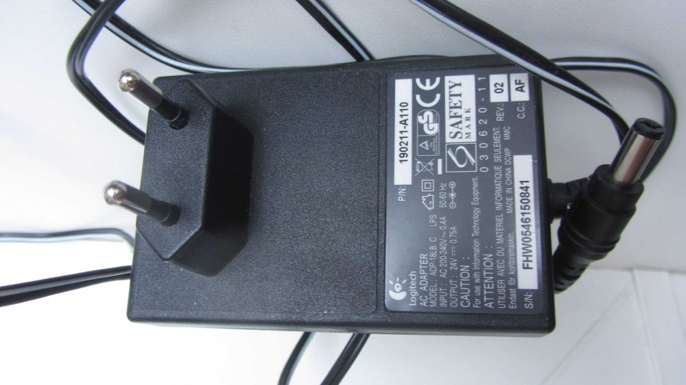 Блок питания 24 В, 0,75 А, Оригинальный адаптер Logitech ADP-18LB B ...