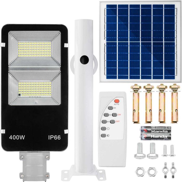 Lampa Solarna Uliczna LED 600W 6500K LATARNIA z Uchwytem i Pilotem Jasło • OLX.pl