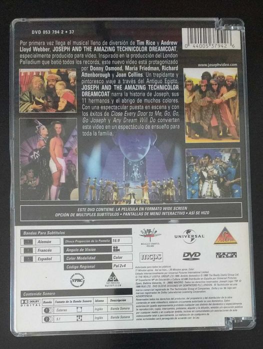 Dvd: musical "Joseph and the amazing technicolor dreamcoat" Lisboa ...