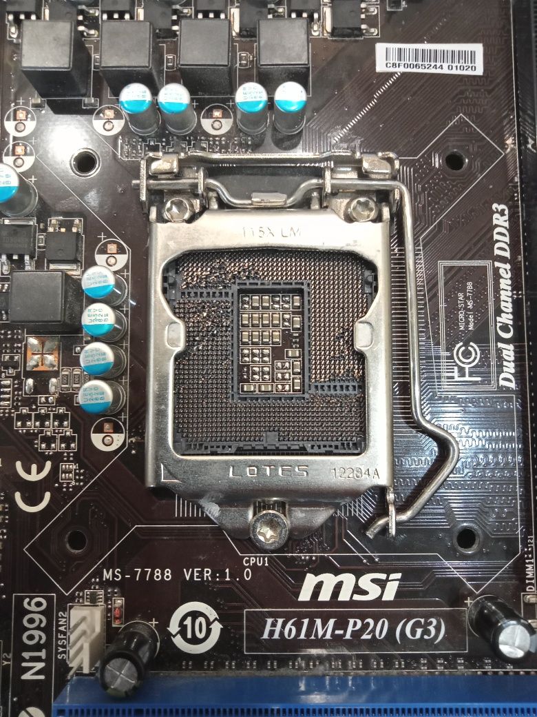 Материнська плата msi h61m-p20(g3): 400 грн. - Комплектуючі та ...