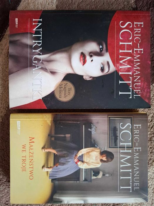 2 książki: Eric-Emmanuel Schmitt "Intrygantki" i "Małżeństwo we troje ...