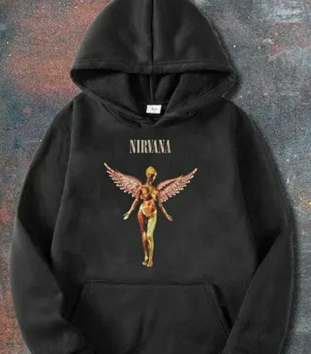 Худи Nirvana розмір М, унісекс. y2k, sk8. Drip, Streetwear: 1 350 грн ...