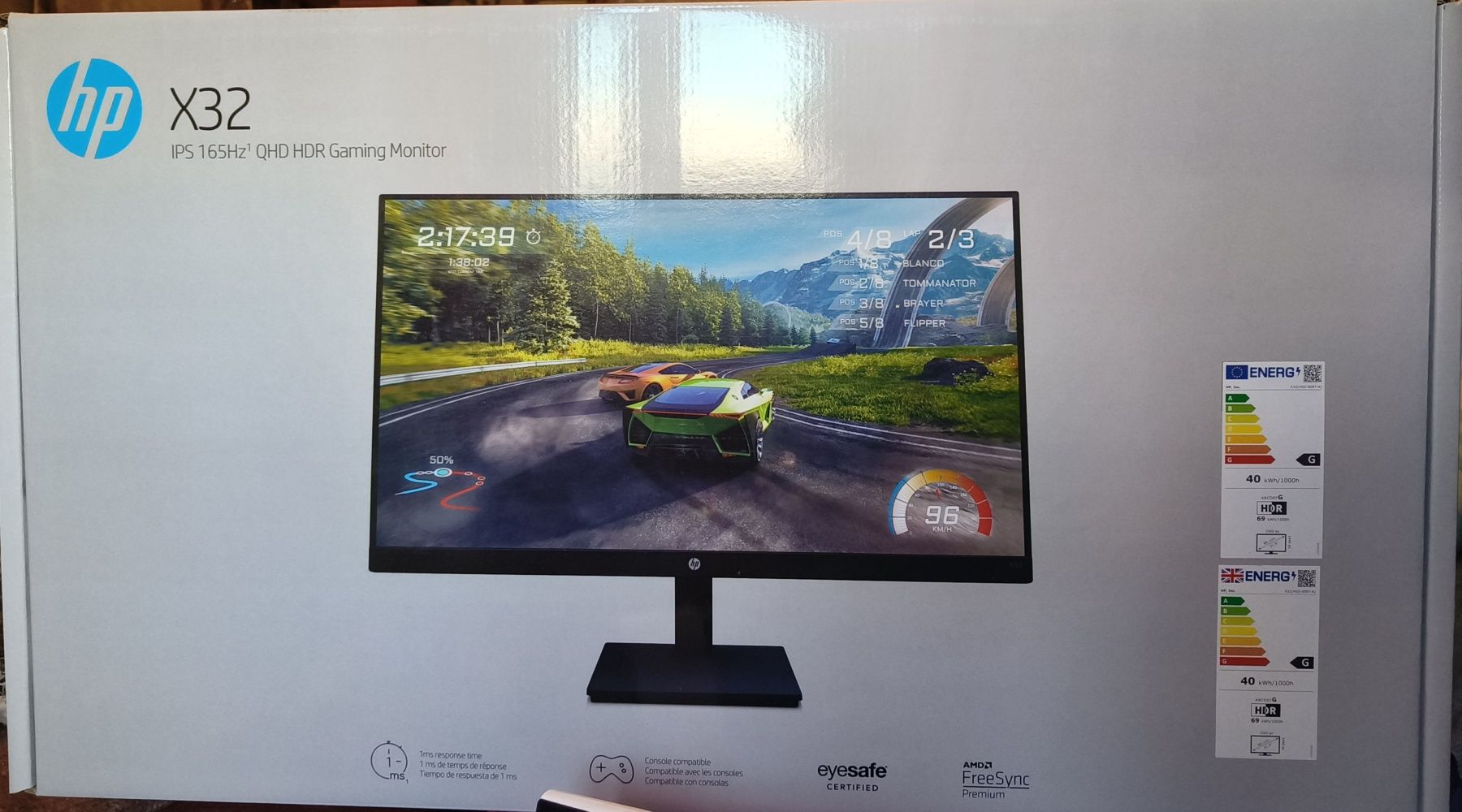 Монитор HP X32 IPS матрица, 32", QHD, 165Hz, 165Гц, продажа по городу ...