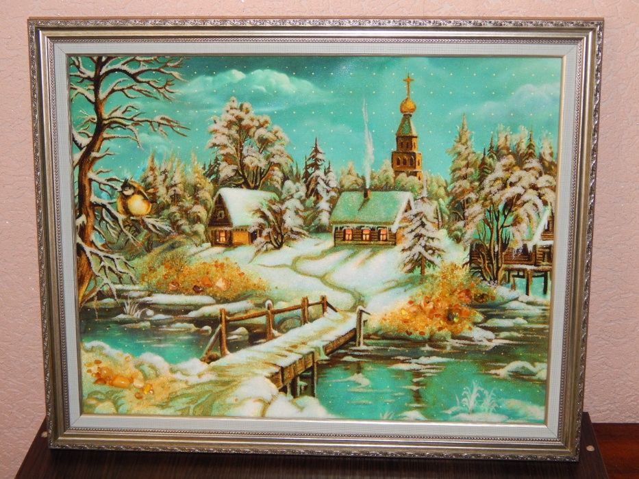 Иконы из янтаря ТАЙНАЯ ВЕЧЕРЯ картины Портрет ікони КАРТИНИ З БУРШТИНУ 200 грн Предмети