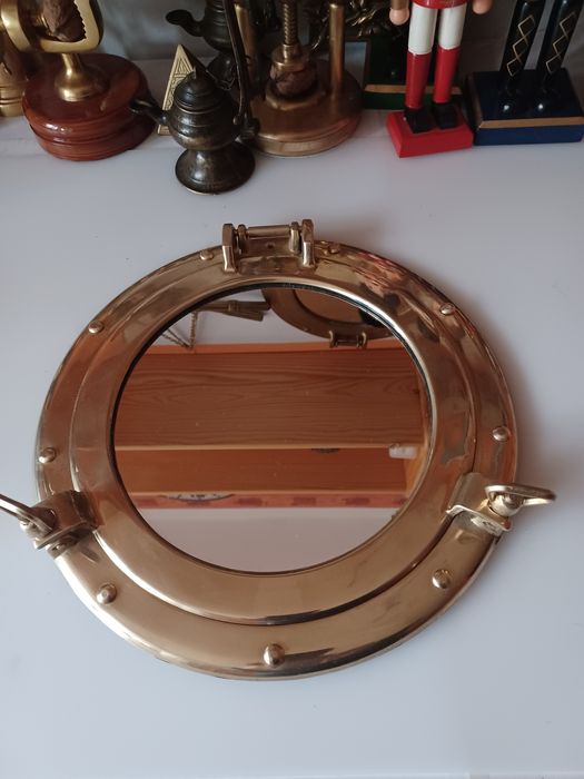 Bulaj mosiężny. Lustro. Kolekcja. Poznań Podolany • OLX.pl