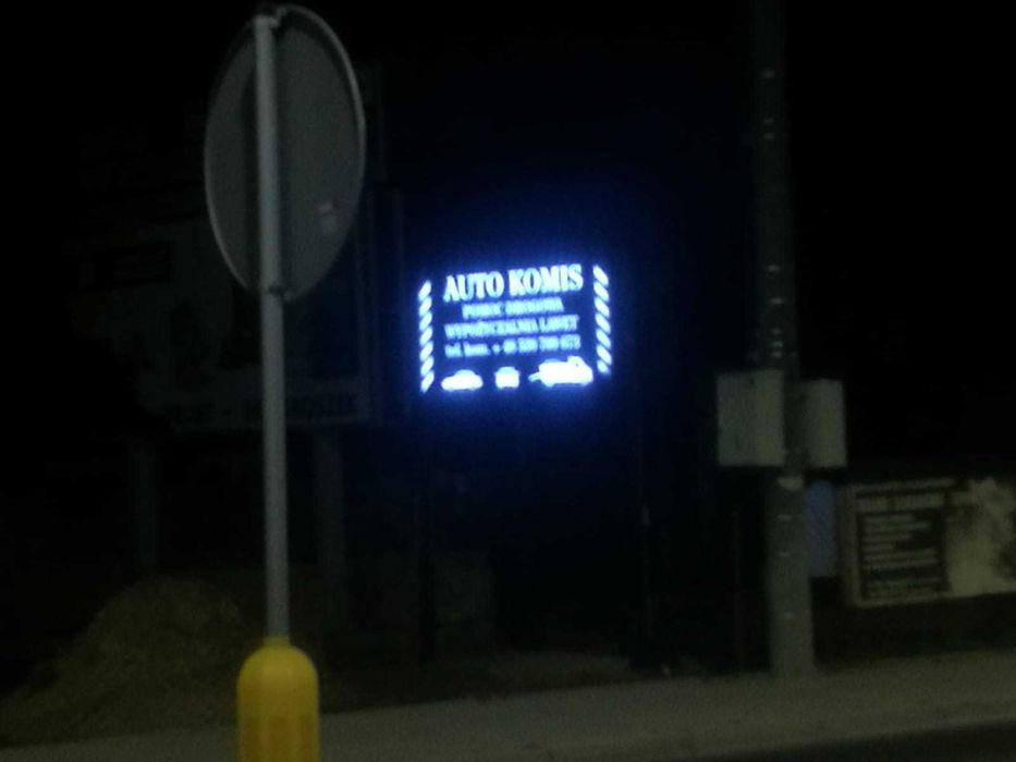 Nowoczesny baner reklamowy stalowy podświetlany LED 6m 26m^2 wieczny ...