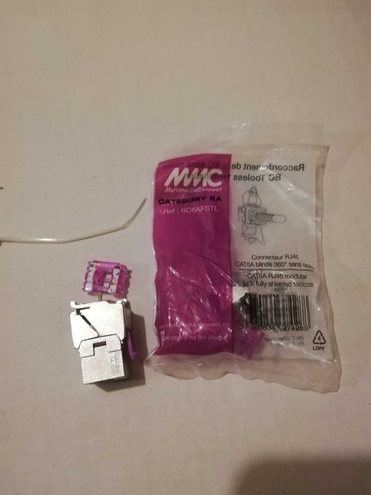 Wkład gniazda keystone RJ45 STP kat.6a MMC BC6AFSTL Wołomin • OLX.pl