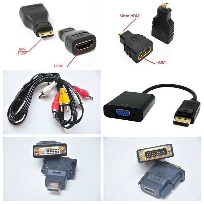 Конвертер Переходник Адаптер Эмулятор DVI ЦАП ВАЙФАЙ Wi-fi HDMI VGA DP ...