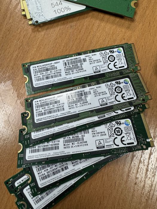 SSD M.2 2280 NVMe Samsung PM961 256Gb 62 - 100% здоров'я: 680 грн ...