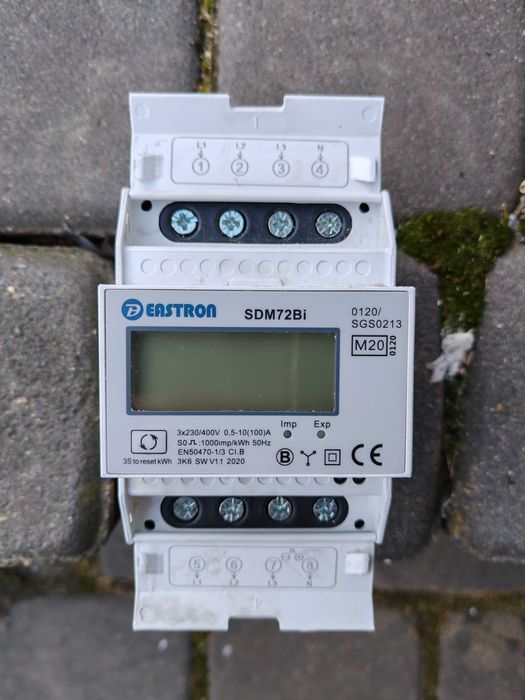 Licznik Energii Eastron SDM72 BI - 3 fazy, szyna DIN, z funkcją reset ...