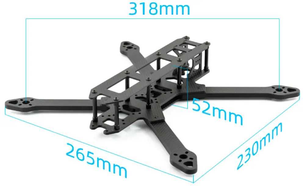 Комплект для cборки FPV дрона FlashHobby 7 дюймов, FT-7-ELRS-VTX5.8: 15 ...